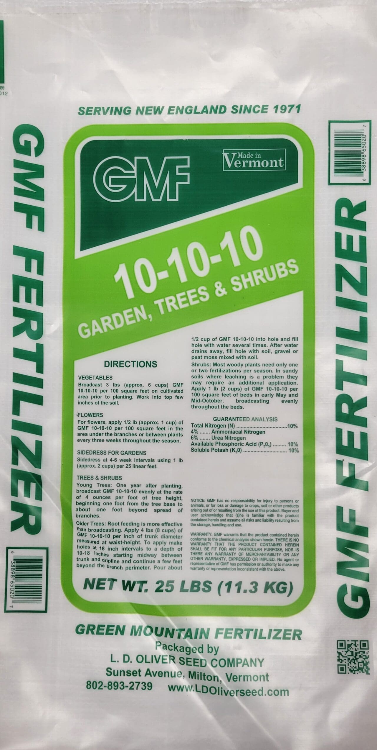 Green Mountain Fertilizer | L.D. Oliver Seed Company